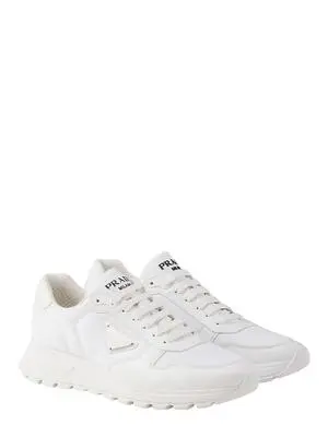 Prada Prax 01 Re-Nylon And Brushed Leather Sneakers White