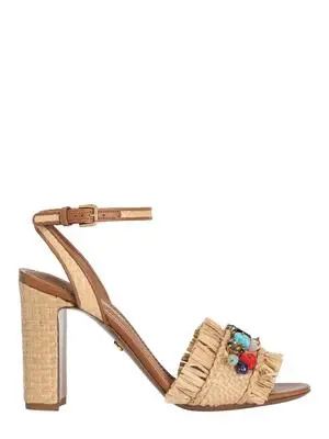 Dolce & Gabbana Braided Sandal With Rhinestone Embroidery - Multicolor