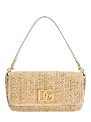 Dolce & Gabbana Raffia Crochet Shoulder Bag - Multicolor