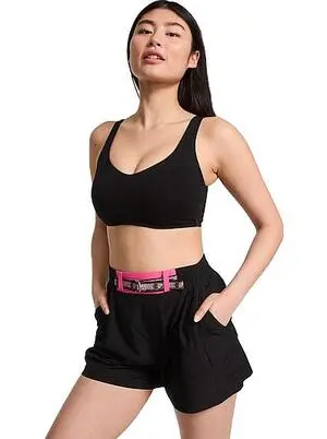 Pink Tech Woven Hike Shorts - Black
