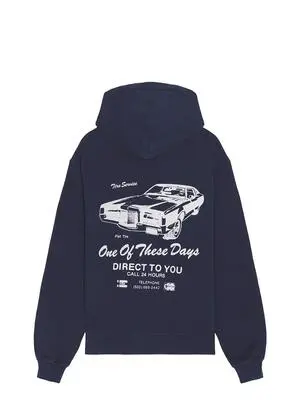 ONE OF THESE DAYS Tire Service Hoody - Washed Navy
