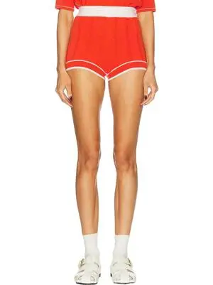 Guest In Residence Cashmere Racer Short - Cherry