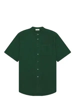 American Vintage Rygybay Button Down Shirt In Green - Forest