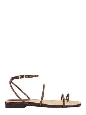 Schutz Kaya Flat Sandal - Desert Brown