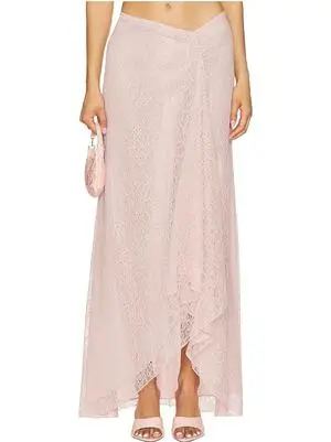 CAMILA COELHO Roland Maxi Skirt - Dusty Pink
