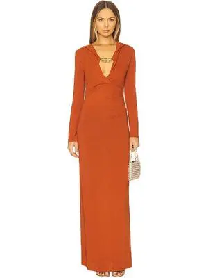 Giuseppe Di Morabito Long Sleeve Maxi Dress - Brown