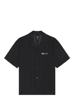REPRESENT Embroidered Bowling Shirt In Black - Jet Black