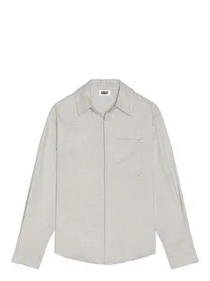 KROST Eco Button Up Shirt In Grey - Nimbus Cloud