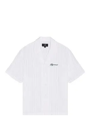 REPRESENT Embroidered Bowling Shirt In White - Antique White