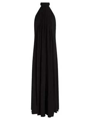 Magda Butrym Draped Jersey Halterneck Maxi Dress - Black