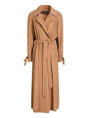 Alberta Ferretti Belted Cady Trench Coat - Camel