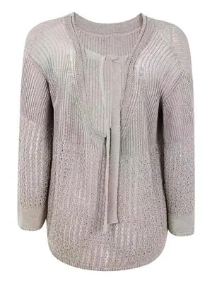 Max Mara Knitted Open-back Sweater - Neutrals
