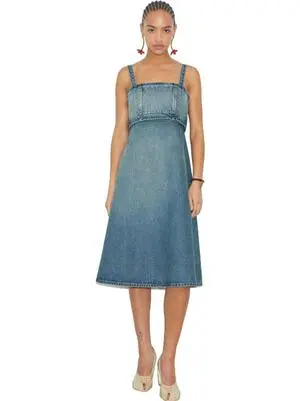 Tory Burch COTTON DENIM DRESS Blue