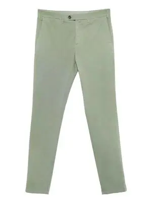 Canali Stretch-cotton Chinos - Green