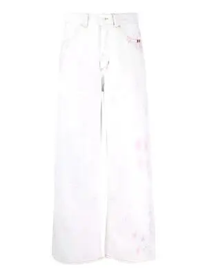 AMISH Wide-leg Tie-dye Trousers - Blue