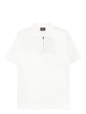 Emporio Armani Logo-patch Polo Shirt - White