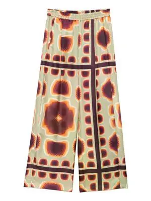 ODEEH Graphic-print Trousers - Green