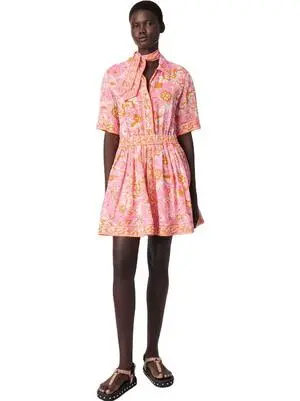Maje Patterned Mini Shirt Dress - Floral