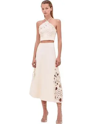 Alexis Maris Knit Midi Skirt Neutral