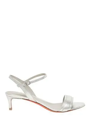 Santoni Mid-heel Sandal - Silver