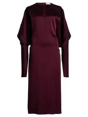 Stella McCartney Satin Column Gown With Cutout Detail - Burgundy