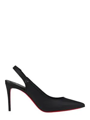 CHRISTIAN LOUBOUTIN 85mm Sporty Kate Leather Slingback Pumps - Black