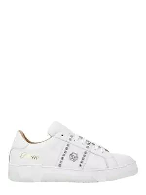 Philipp Plein Leather Sneakers - White