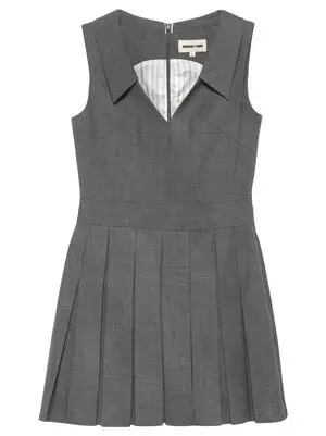 SHUSHU/TONG Pleated Mini Dress - Grey