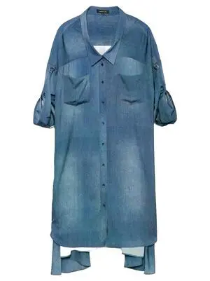 BARBARA BUI Barbara Bui Denim-Print Midi Shirt Dress
