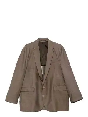 Emporio Armani Check-pattern Blazer - Brown