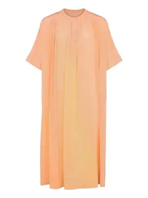 YVES SALOMON Silk Midi Dress - Orange