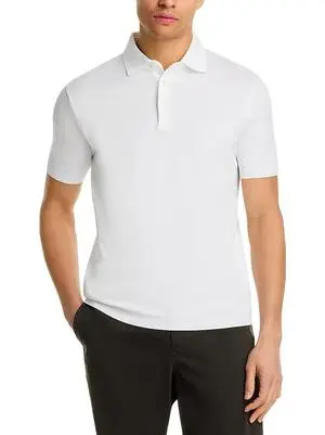 Herno Jersey Knit Effect Polo Shirt - White