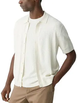 Theory Cairn Short-Sleeve Sweater Eggshell