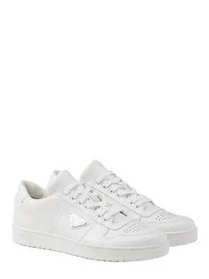 Prada Downtown Leather Sneakers - White Overflow