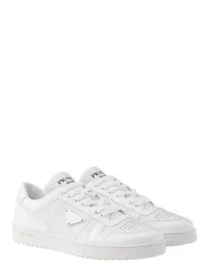 Prada Downtown Leather Sneakers - White