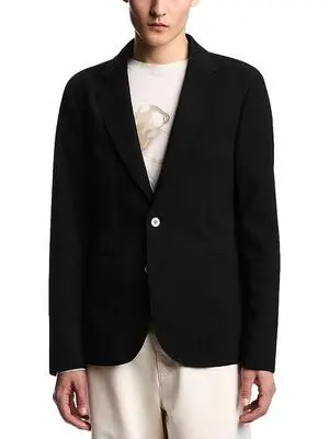 Emporio Armani Regular Fit 3d Crepe Jersey Blazer - Black Beauty