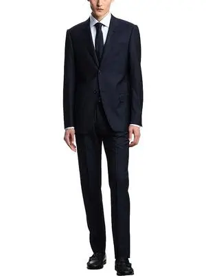 Emporio Armani Slim Fit Micro Pinstripe Suit - Dark Blue