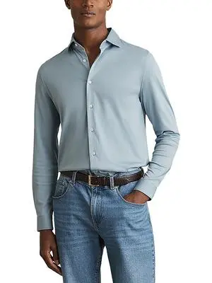 REISS Airwater Finish Button Front Shirt
