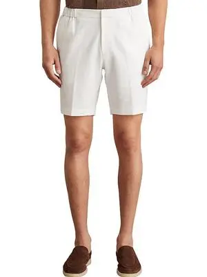 REISS Drawstring Slim Fit Chino Shorts - White