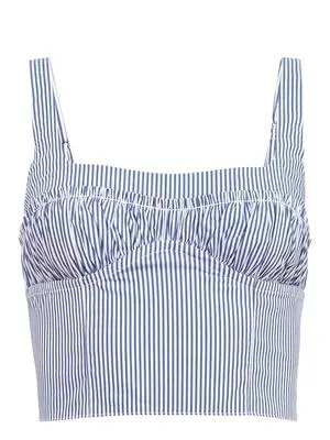 Fleur Du Mal Poplin Bustier Top - Oxford Stripe