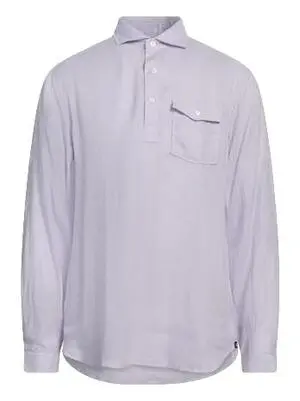 LARDINI Shirt Lilac Size Linen - Purple