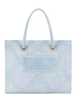 Elisabetta Franchi Logo-jacquard Mini Tote - Blue