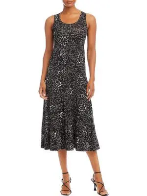 Karen Kane Floral Tiered Midi Dress - Print