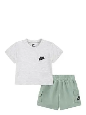 Nike Nike Pocket T-Shirt & Shorts Set Steam