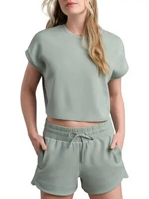 RHONE Dreamglow Oversized Crop T-shirt - Pacific Green