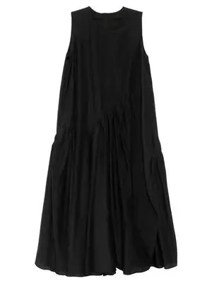 JNBY Pleated Asymmetric-hem Dress - Black
