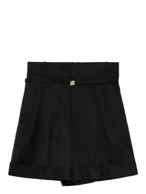 JNBY Wide-leg Belted Shorts - Black