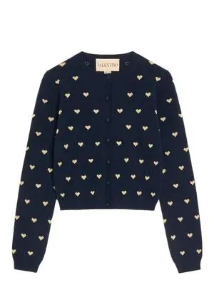ValentinoGaravani WOOL CARDIGAN Navy/gold