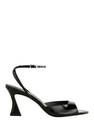 REFORMATION Noey Heeled Sandal Patent - Black