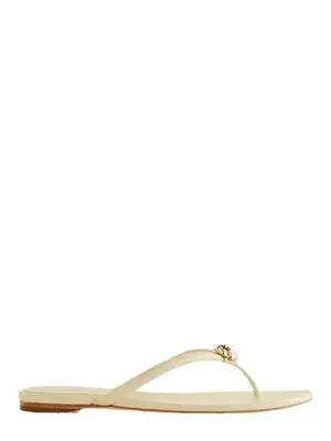 REFORMATION Onyx Thong Sandal Cream Puff Conch